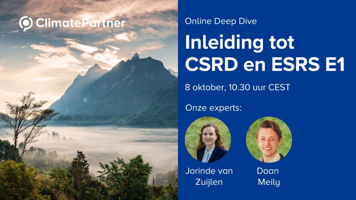 Online Deep Dive 'Inleiding tot CSRD en ESRS E1' - Duurzaam Ondernemen