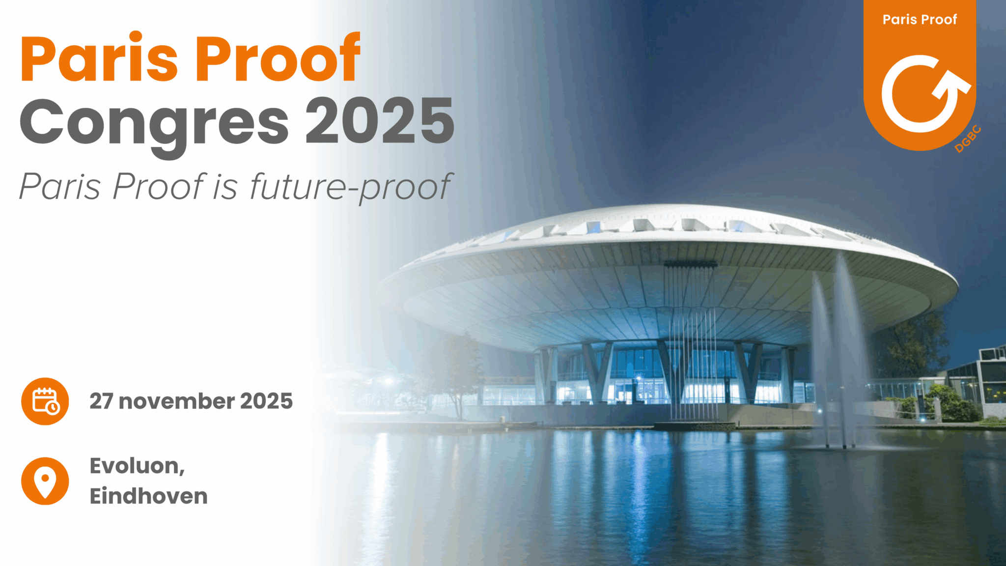 Banner Paris Proof Congres 2025 - Duurzaam Ondernemen